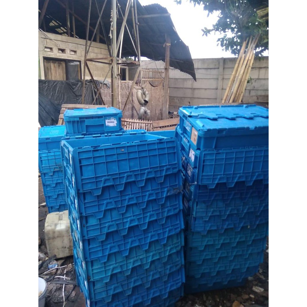 Jual box plastik bekas nestable box biru bekas box bekas alfamidi box ...