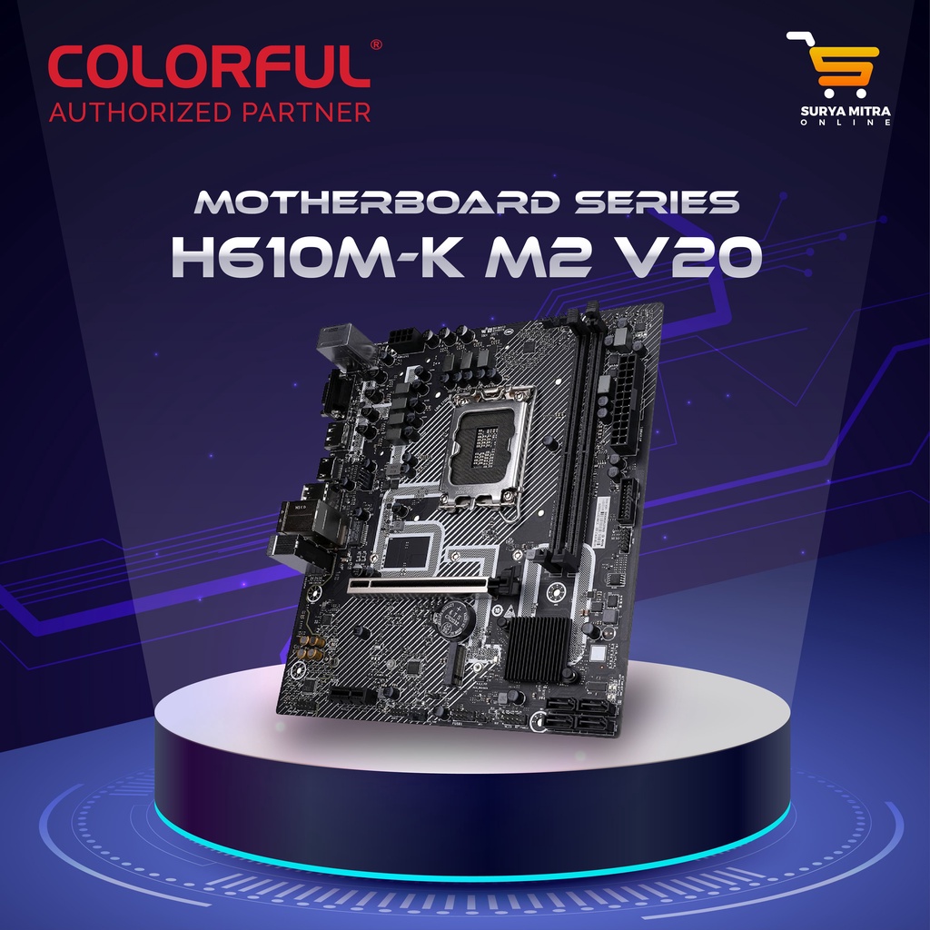 Jual Motherboard Colorful H610M-K M.2 V20 (LGA1700, H610, DDR4, USB3.2 ...