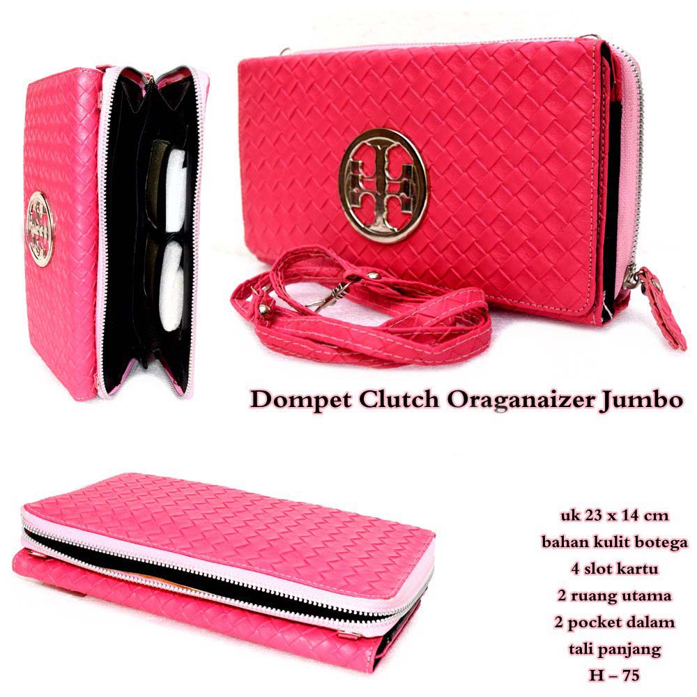 Jual Dompet Jumbo Clutch Female Kulit Lanc Anyam | Shopee Indonesia