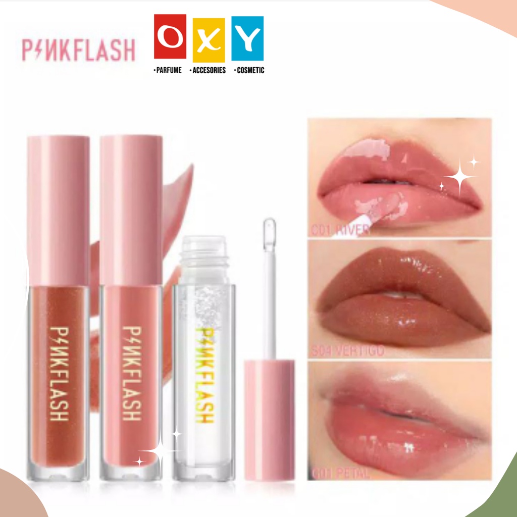 Jual Pinkflash Lasting Glossy Lip Gloss Oh My Gloss LipGloss Pink Flash ...