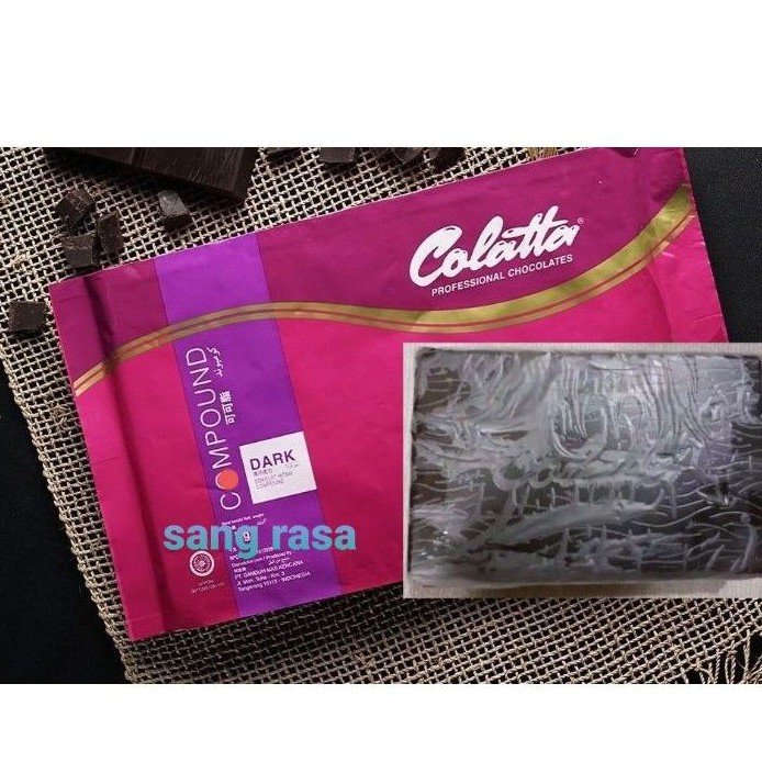 Jual dark coklat blok colatta 500 gr coklat compound. coklat blok ...