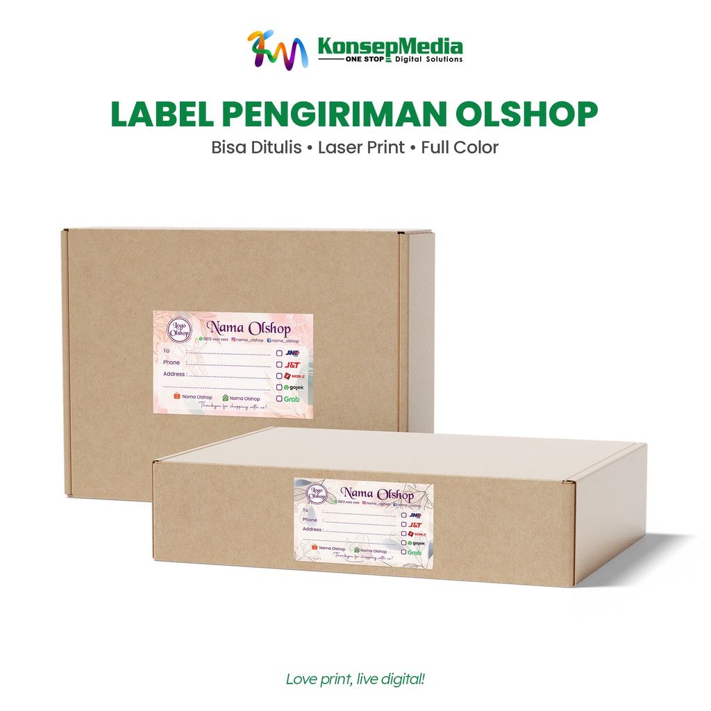 Jual Set Sticker Label Pengiriman Olshop | Olshop Address Premium ...