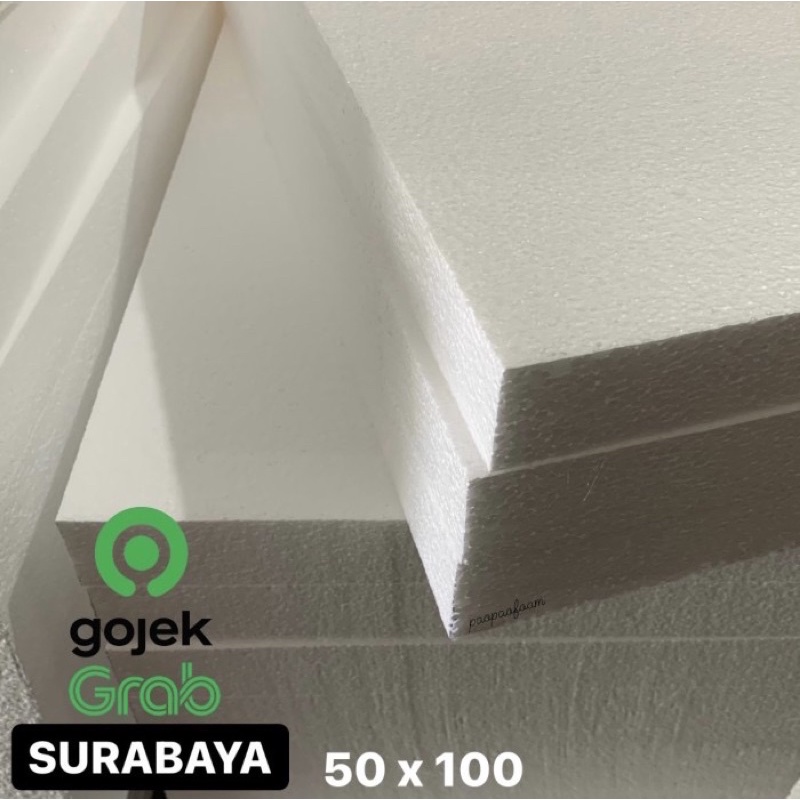 Jual Styrofoam Gabus Lembaran 50x100cm tebal 2 cm (KHUSUS GOJEK/GRAB ...