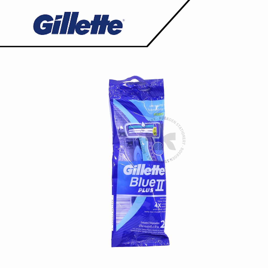 Jual Gillette Blue II Plus Alat Cukur Disposable Fixed Isi 2 | Shopee ...