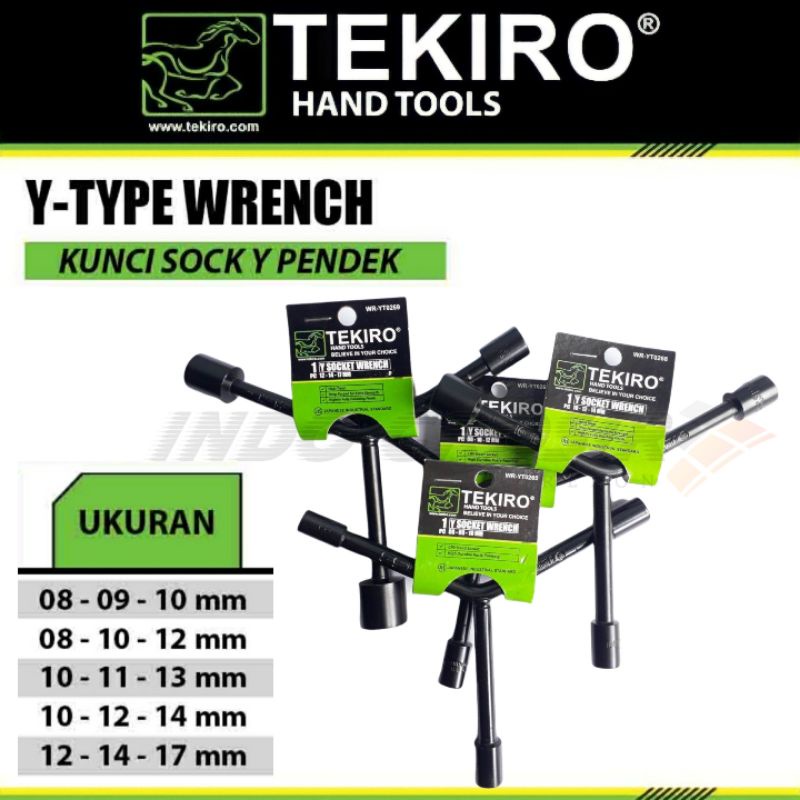 Jual TEKIRO Kunci Y Pendek 8 - 9 - 10 Y-Type Wrench 8 - 10 - 12 Sok 10 ...