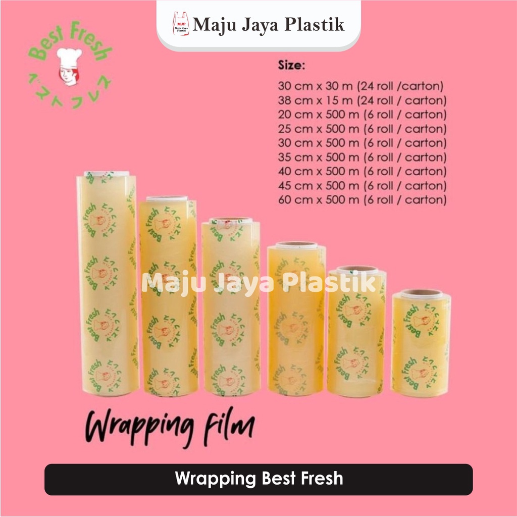 Jual plastik seal food 500M wrapping best fresh 30 35 45 cm cheffy Cling Wrap Best Fresh plastik ...