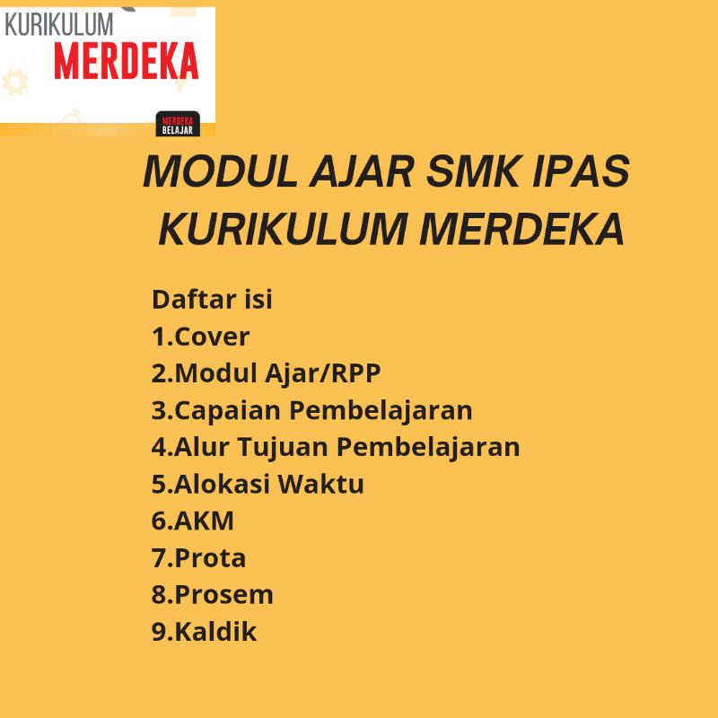 Jual MODUL AJAR IPAS SMK KELAS X (FASE E) KURIUKUM MERDEKA 2024 | Shopee Indonesia