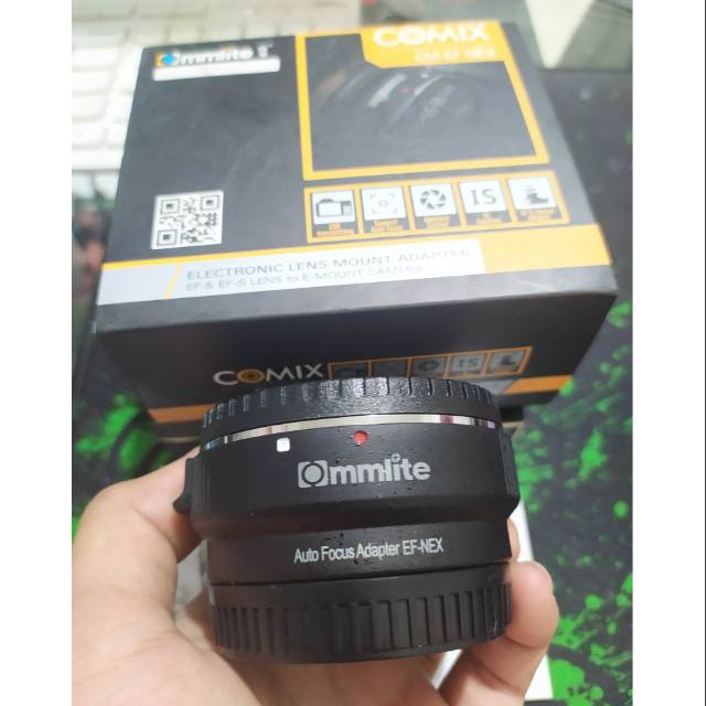 Jual Adapter Commlite Auto-Focus Mount Adapter EF-NEX for Canon Lens EF ...