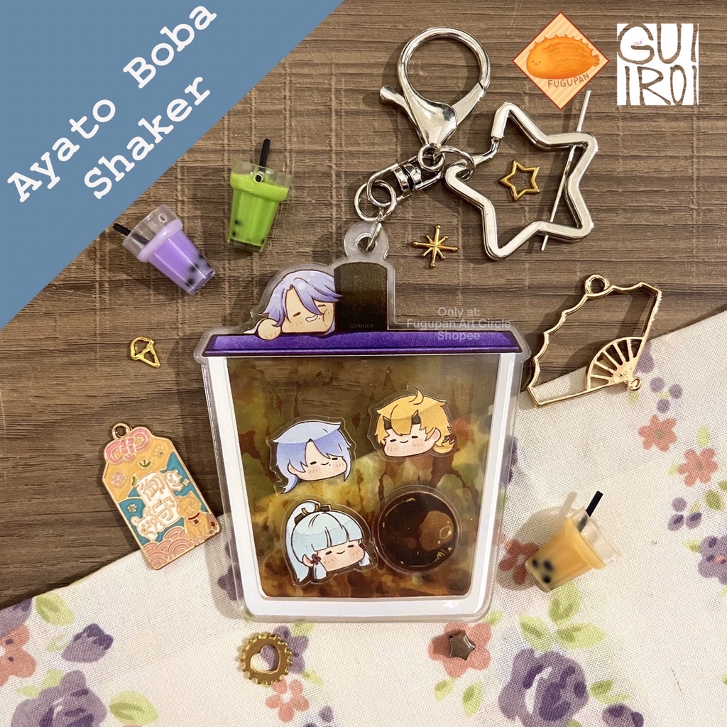 Jual Genshin Impact Ayato Boba Shaker Charm Keychain | Shopee Indonesia
