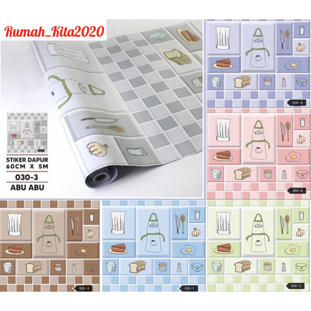 Jual Rumah_kita2020 Wallastiker Dapur Wallpaper Stiker Kitchen Sticker ...