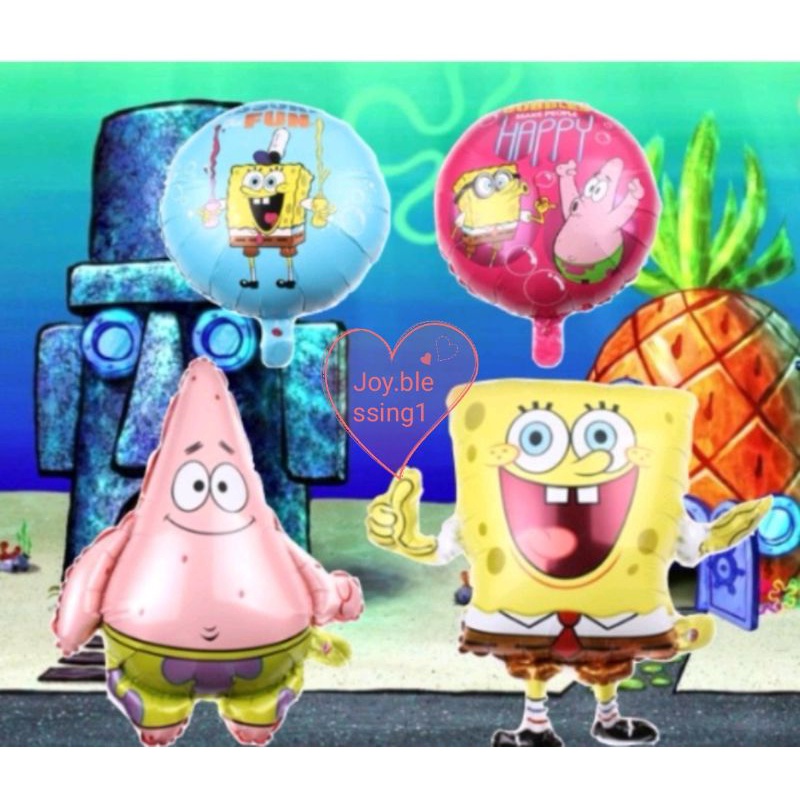 Jual BALON FOIL SPONGEBOB JUMBO PATRIK/Banner spongebob/ ornamen ...