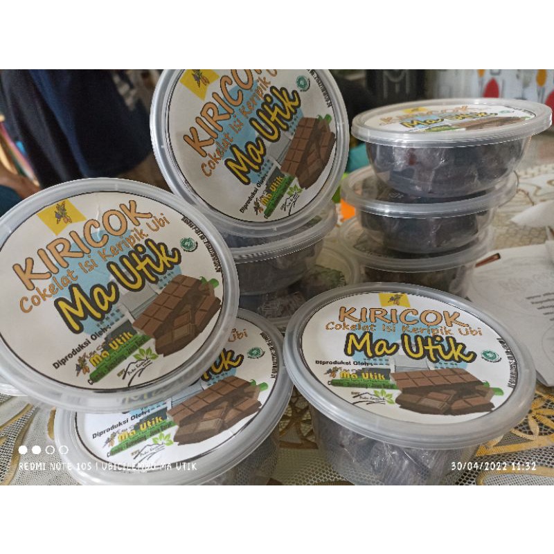 Jual KIRICOK - cokelat isi keripik ubi ma utik - coklat asli enak bikin ...