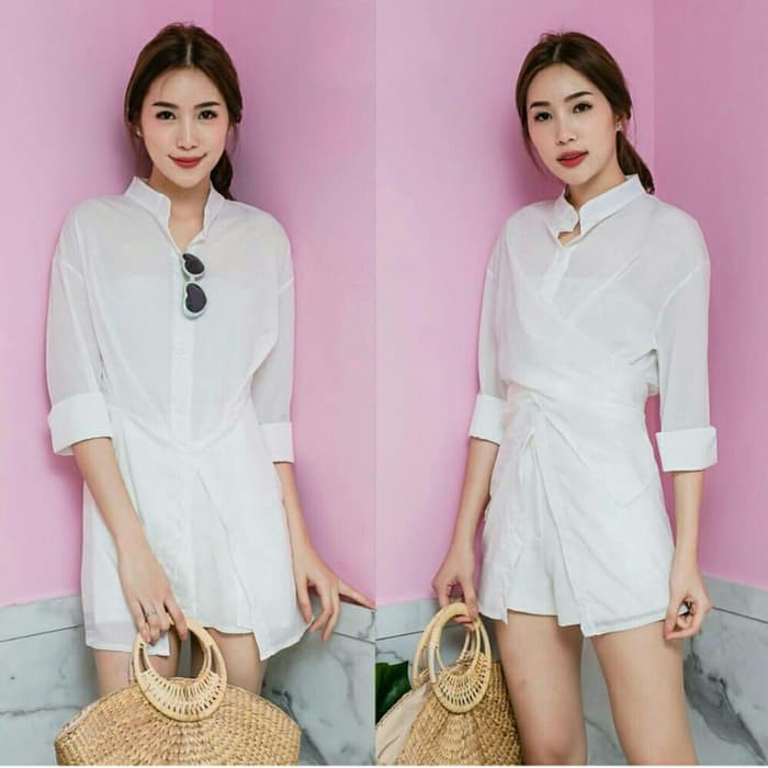 Jual Blouse Loretta Putih [Atasan Wanita Blouse 0112] QKJ | Shopee ...