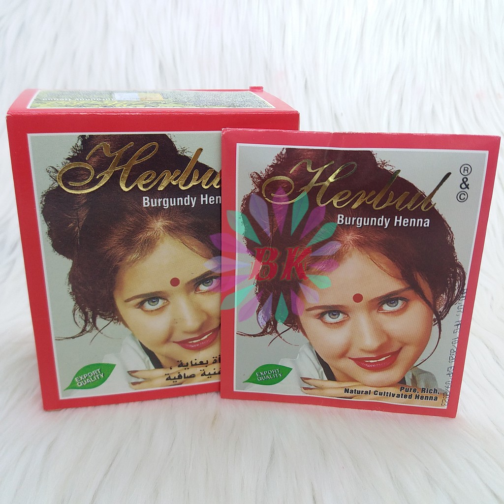Jual Herbul Burgundy Henna BPOM / Pewarna Rambut [PERBOX isi.6 ...