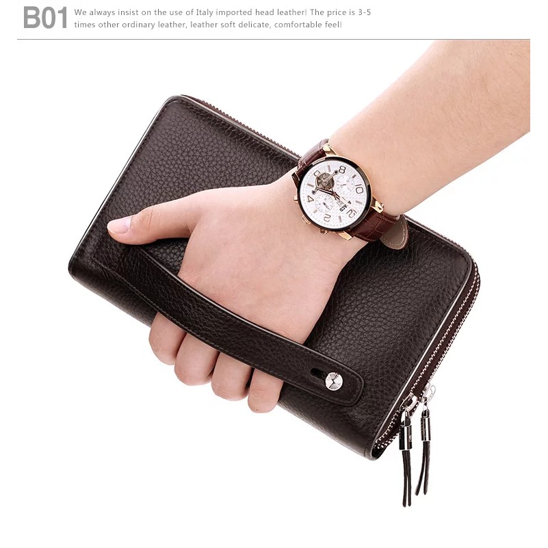 Jual Dompet Wanita Clutch Dual Zipper Panjang Kulit PU Wanita 100% PREMIUM | Shopee Indonesia