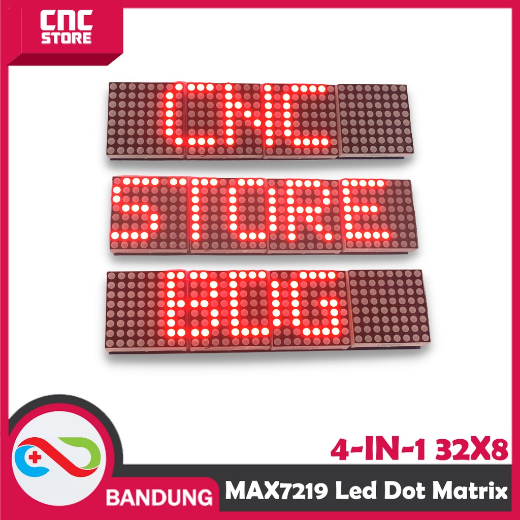 Jual MAX7219 LED DOT MATRIX MODULE 8x8 4-IN-1 32X8 RUNNING TEXT DISPLAY ...