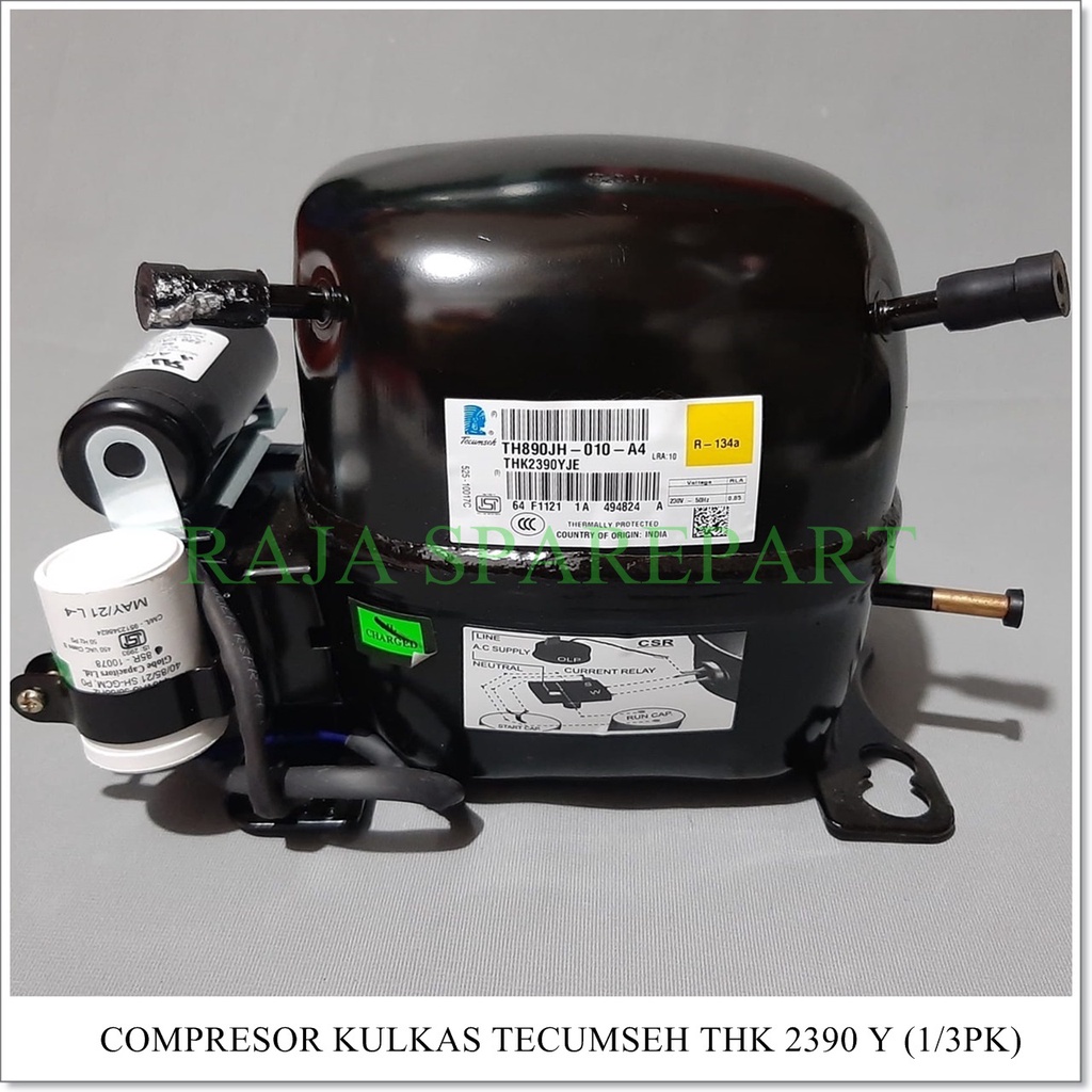 Jual THK1/3 COMPRESSOR KULKAS TECUMSEH 1/3PK 2390YJE (HARGA SUDAH ...
