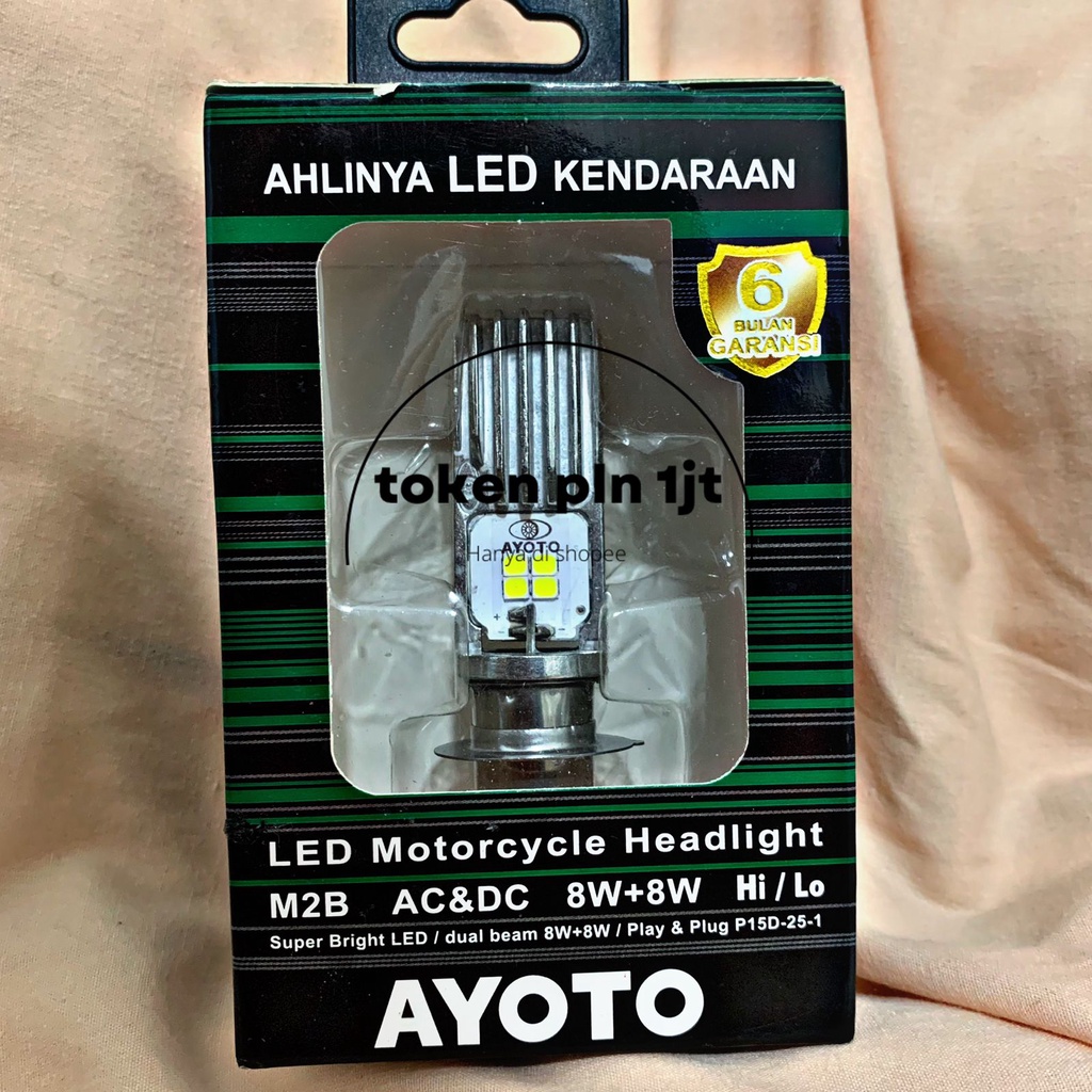 Jual Lampu LED Motor H6 Hi-Lo 8W+8W AC DC AYOTO M2B ORIGINAL BEBEK DAN MATIC Putih Putih Matik ...