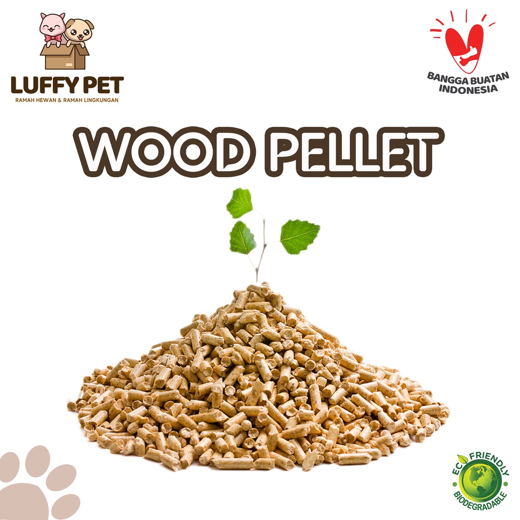 Jual Wood Pellet/Pelet Kayu Organic 100% Kualitas Ekspor 10 Kg & 25 Kg ...