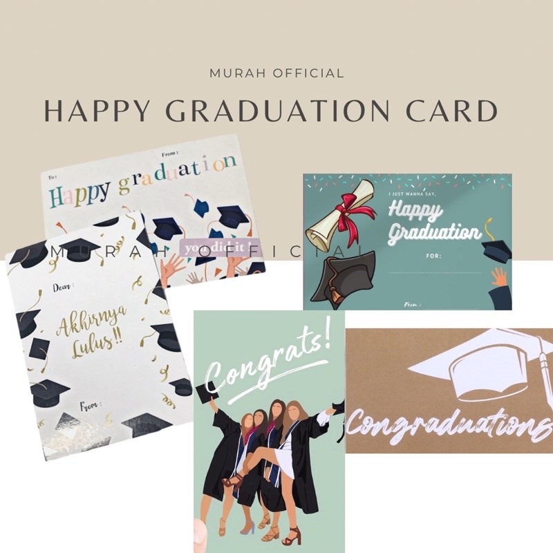 Jual Kartu Ucapan Wisuda graduation card Congraduations Happy ...