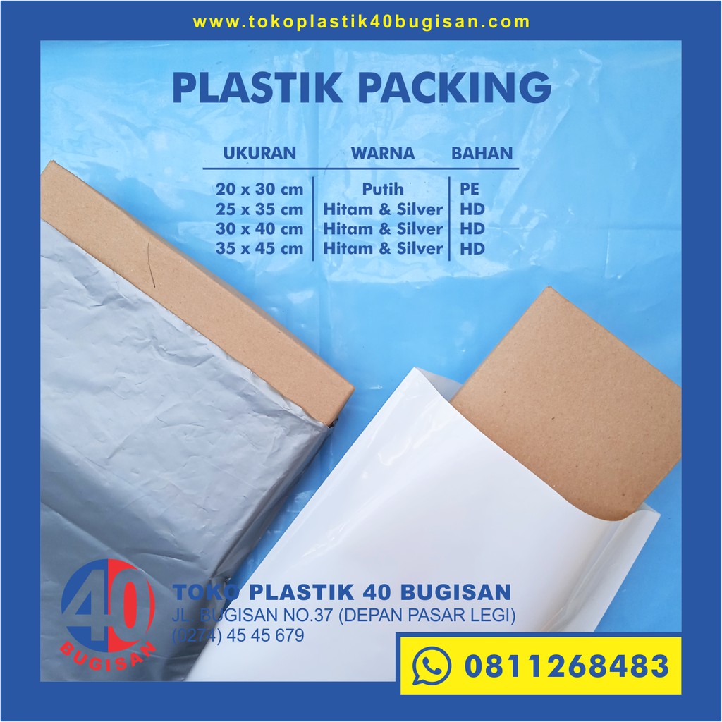 Jual Plastik Packing HD 35x45 cm hitam dan silver isi 100 pcs | Shopee ...