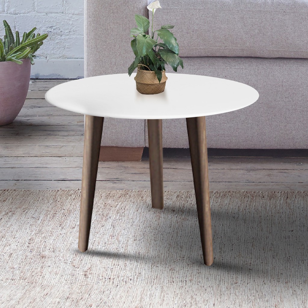 Jual Rumah MaMia - Coffee Table Meja Tamu warna putih bentuk bulat ...
