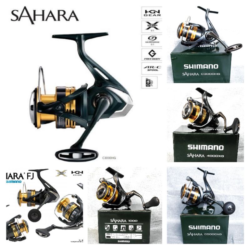Jual Reel Pancing Shimano SAHARA 1000 , C 3000 HG , 4000XG , C 5000 XG ...