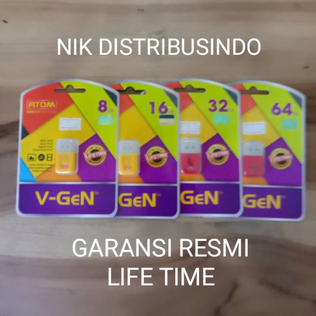Jual V-GEN FlashDisk ATOM USB 2.0 Flash Drive (Anti Air,Magnetic,Anti ...