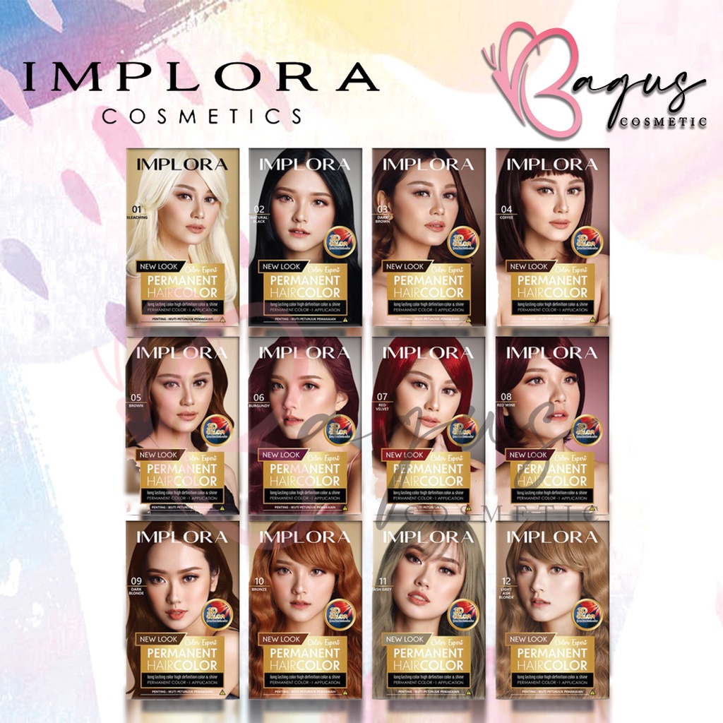 Jual cat rambut implora permanent hair color | Shopee Indonesia