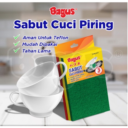 Jual SABUT CUCI PIRING (3pcs) W-22517 BAGUS / TAPAS / SABUT CUCI PIRING ...