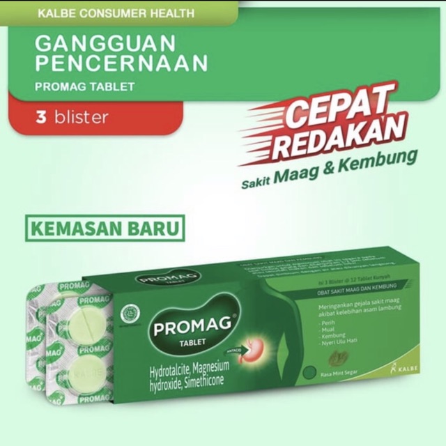 Jual Promag tablet 1 box isi 3 strips | Shopee Indonesia
