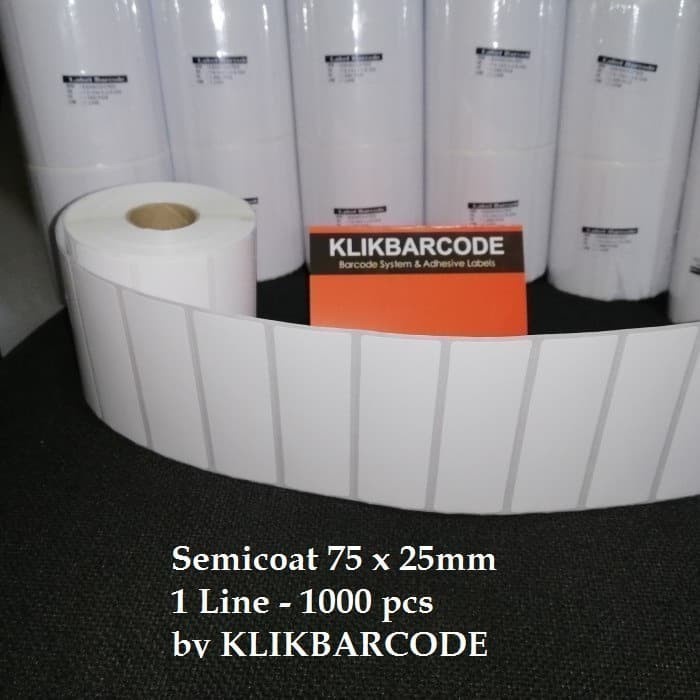 Jual Label Semicoated 75x25 MM Isi 1000 Pcs Kualitas Porporasi | Shopee ...