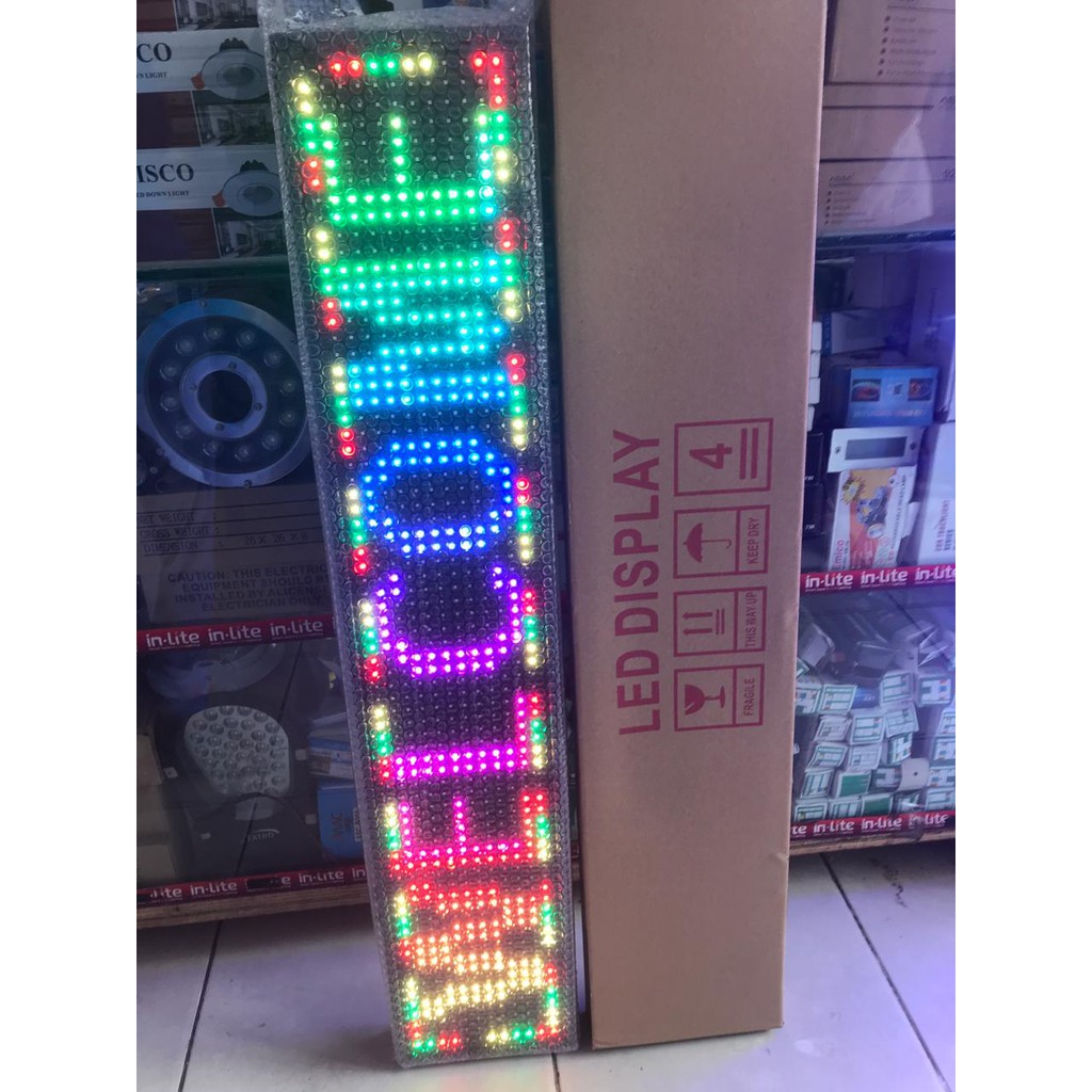 Jual RUNNING TEXT LED/TULISAN BERJALAN FULL COLOUR | Shopee Indonesia