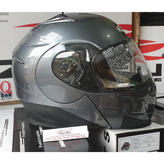 Jual Zeus ZS3020 Titanium Modular Helmet Slide Up - Helm Zeus ZS 3020 ...