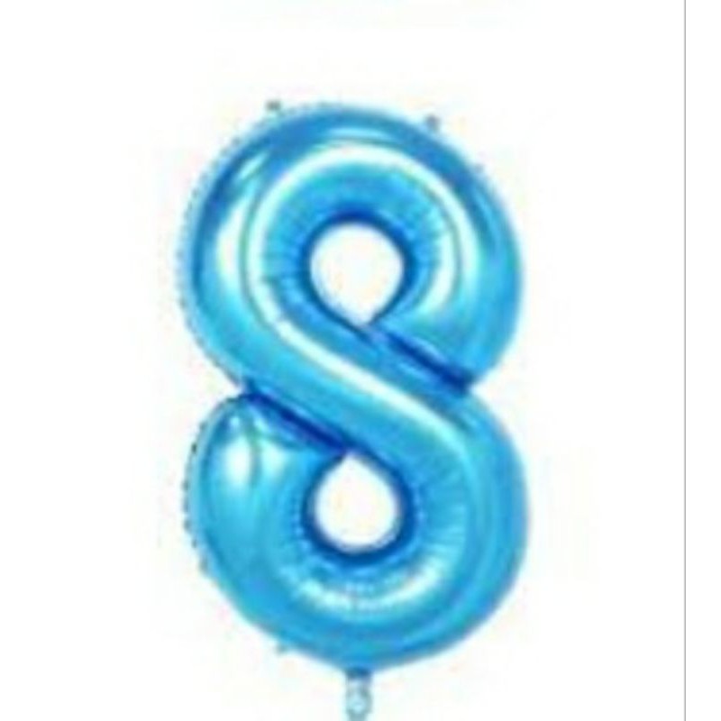 Jual BALON ANGKA BIRU TOSCA POLOS 40CM / BALON FOIL ANGKA 40CM | Shopee ...