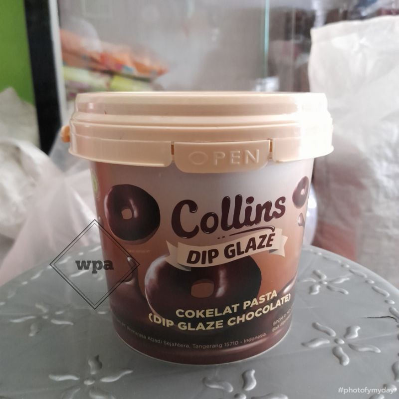 Jual glaze collins choco crunchy & coklat, straeberry, green tea dll ...
