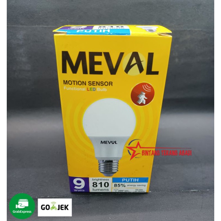 Jual Lampu MEVAL Motion Sensor 9W warna putih | Shopee Indonesia