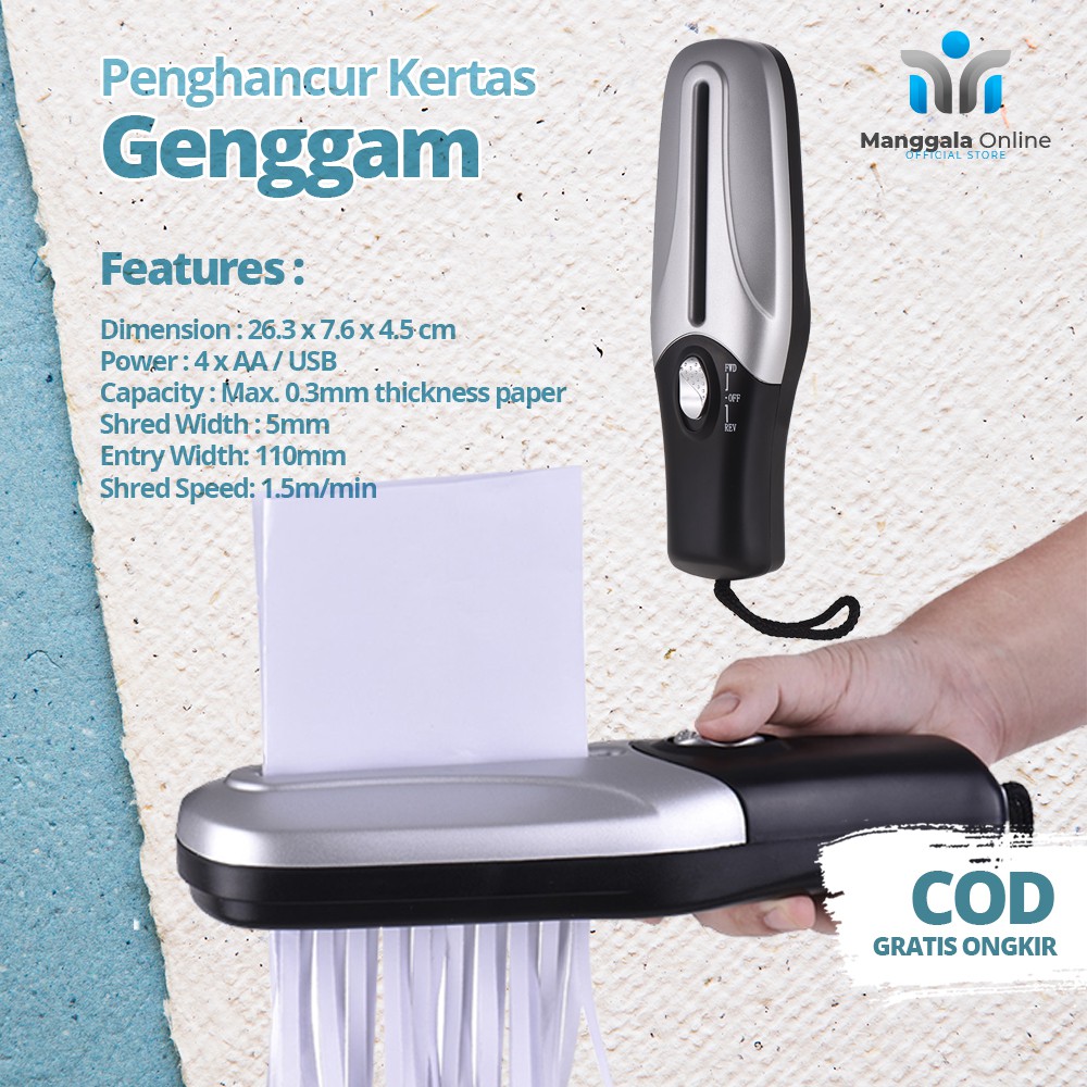 Jual Alat Penghancur Kertas Handheld Paper Shredder A6 | Shopee Indonesia