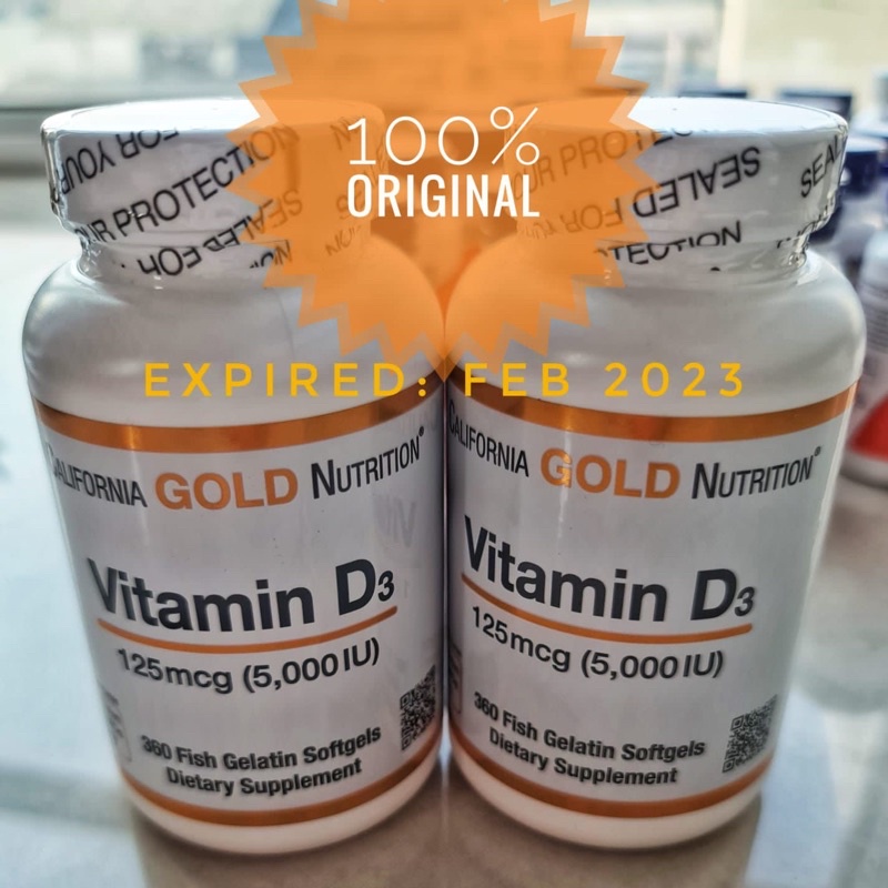 Jual CALIFORNIA GOLD NUTRITION VITAMIN D3 ISI 360 FISH GELATIN SOFT ...