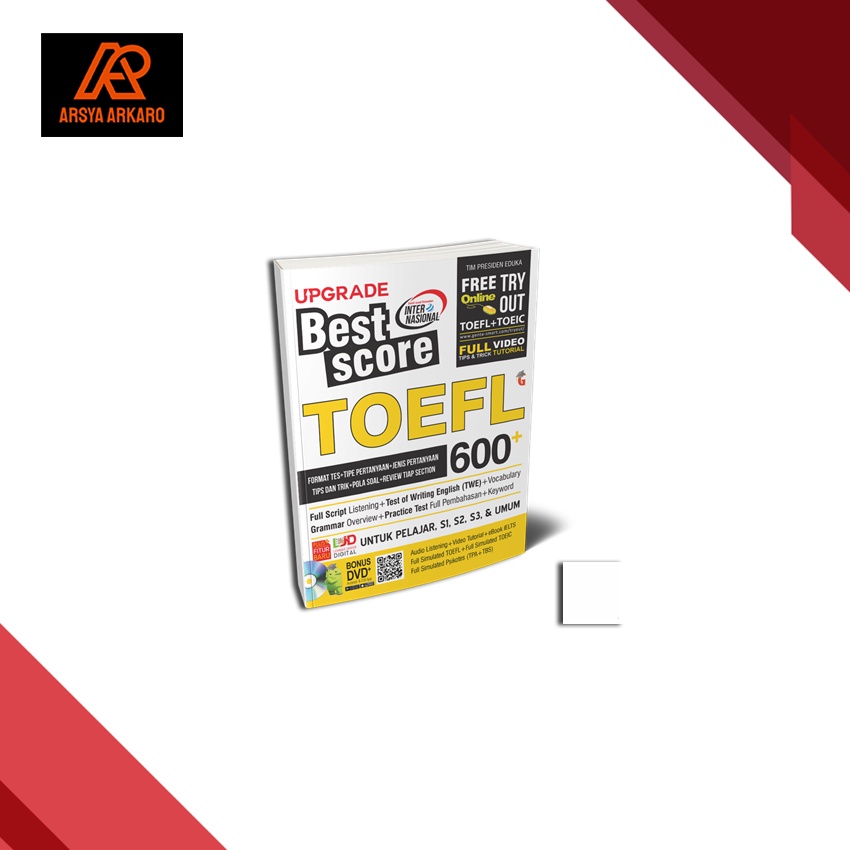 Jual BUKU TES TOEFL TOEIC UPGRADE BEST SCORE TOEFL 600+ | Shopee Indonesia
