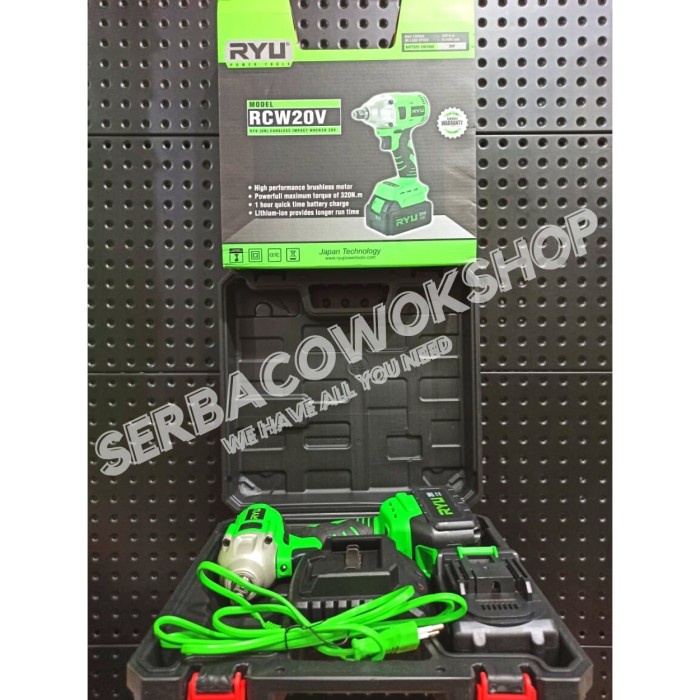 Jual RYU RCW 20 Volt Bor Cordless Impact Wrench Bor Baterai Buka Baut ...