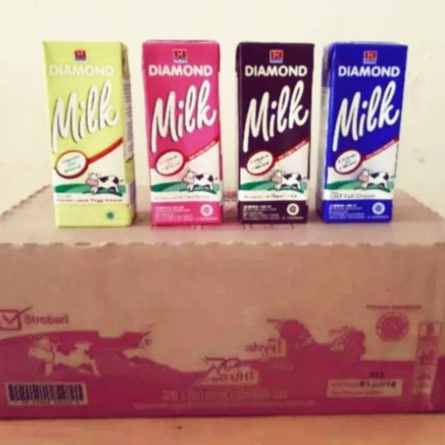Jual Diamond milk uht/susu uht 200 ml 24's | Shopee Indonesia