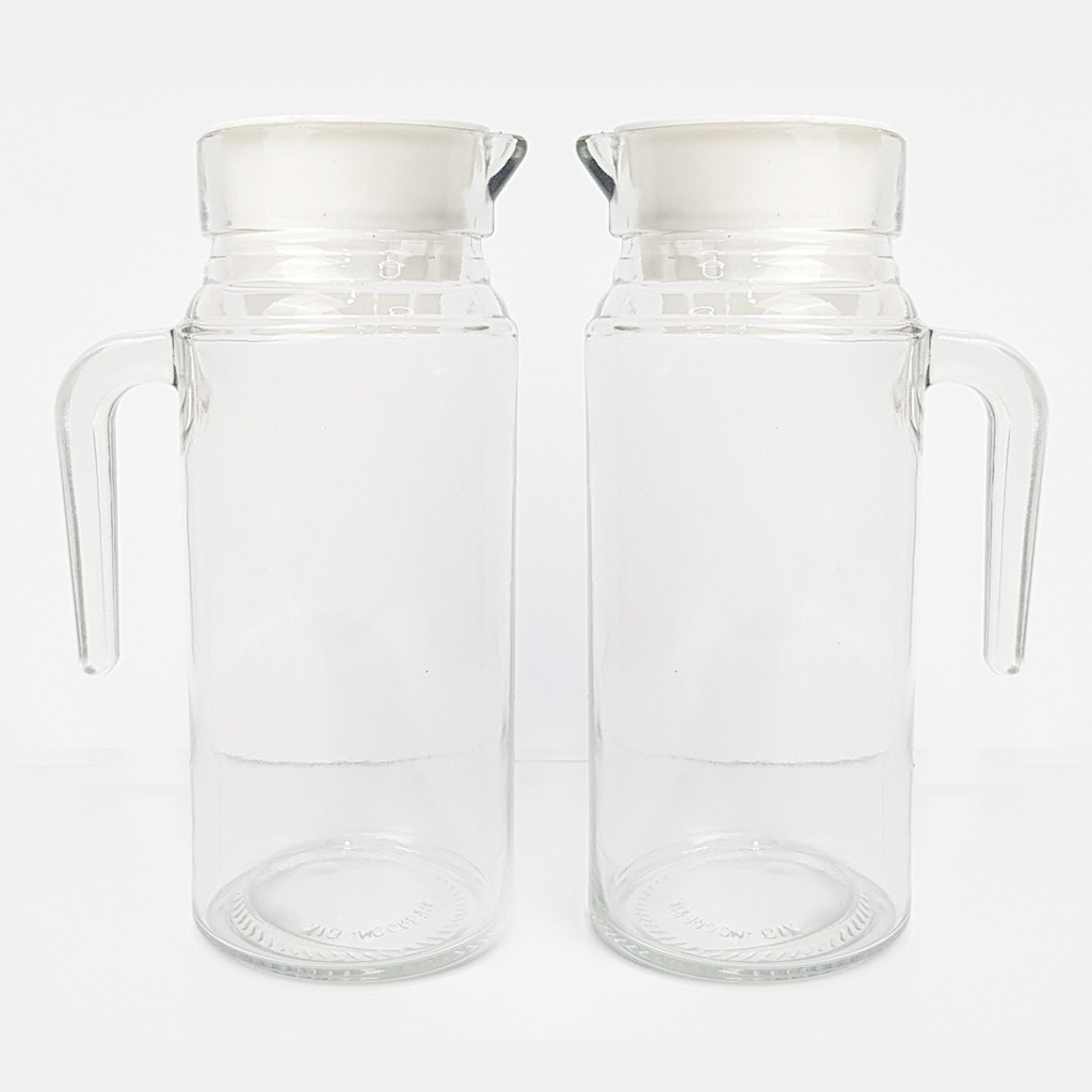 Jual Pitcher Kaca 1Liter Bentuk Bulat / Eskan Air Minum / Eskan Kaca ...