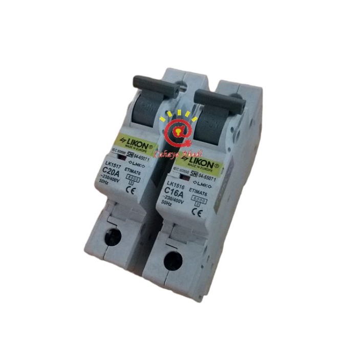 Jual MCB Likon 1 Phase 16A 20A / MCB 16A MCB 20A Likon 1 Phase | Shopee Indonesia