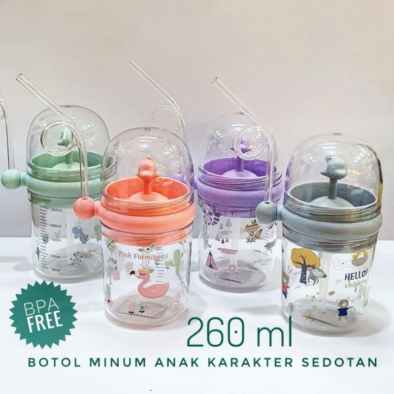 Jual botol minum anak karakter lucu paus dino flamingo | Shopee Indonesia