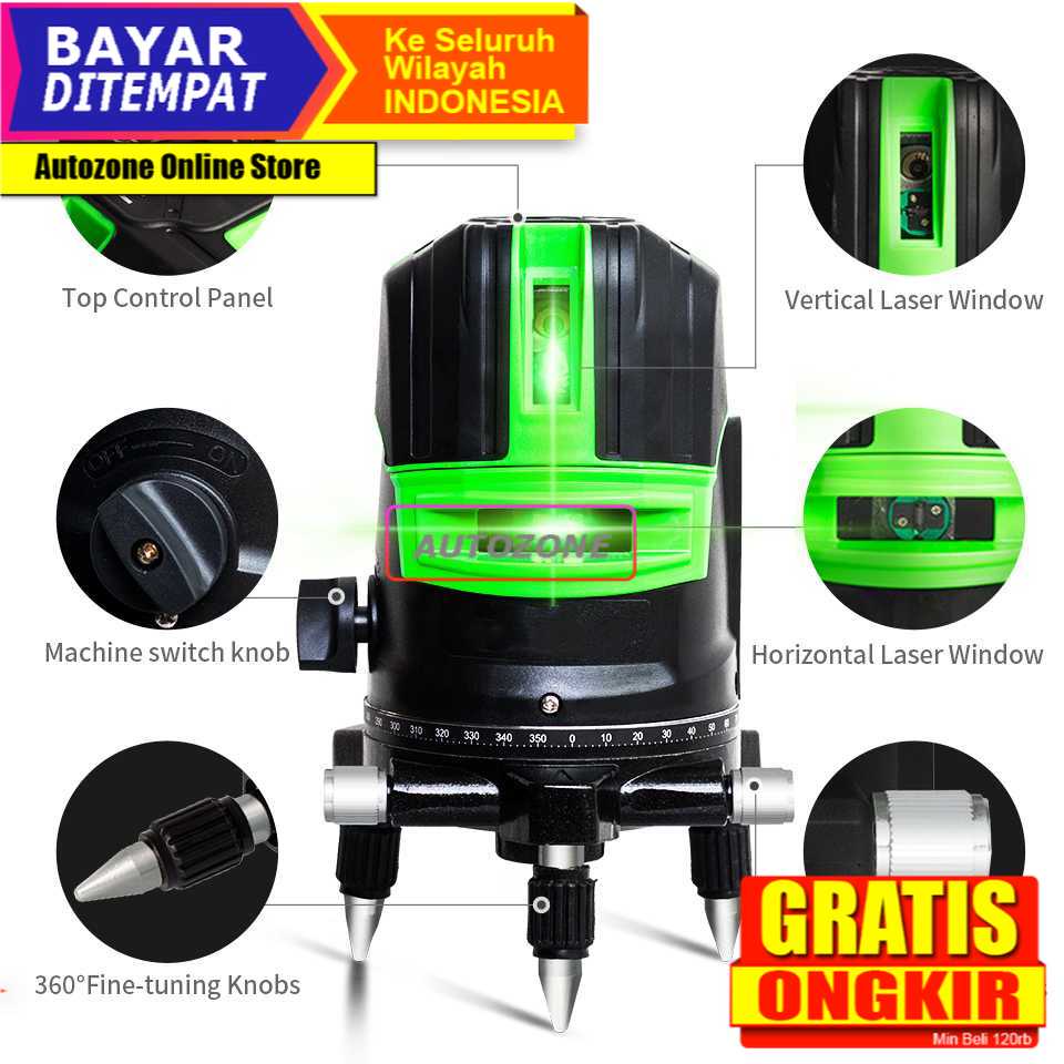 Jual Taffware Self Leveling Projector Green Laser 2 Line Alat Ukur ...