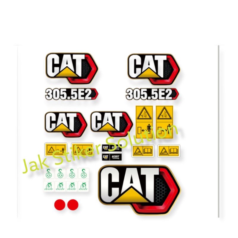 Jual Stiker Excavator Caterpillar Cat 305.5E2 Sticker Alat Berat ...
