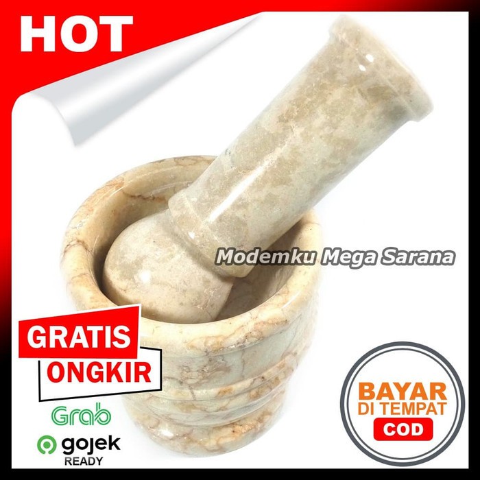 Jual Mortar & Pestle Marmer Alat Penumbuk Obat Lumpang Gerusan Obat D9 ...