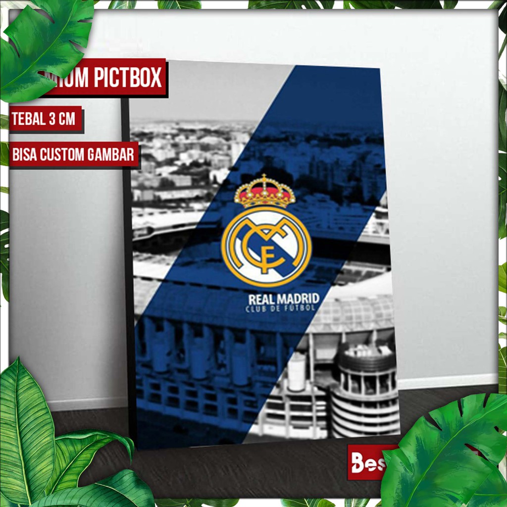 Jual REAL MADRID Poster Dinding BOLA Frame Kayu Tebal PICTBOX023 ...