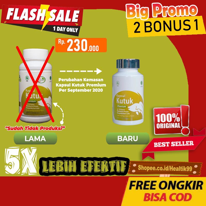 Jual Kapsul Kutuk Premium - Penyembuh Luka Jahitan Operasi - Kandungan Albumin Ekstrak Sari Ikan ...